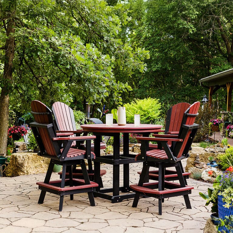 Round Bar Table Set | Timber Craft Poly